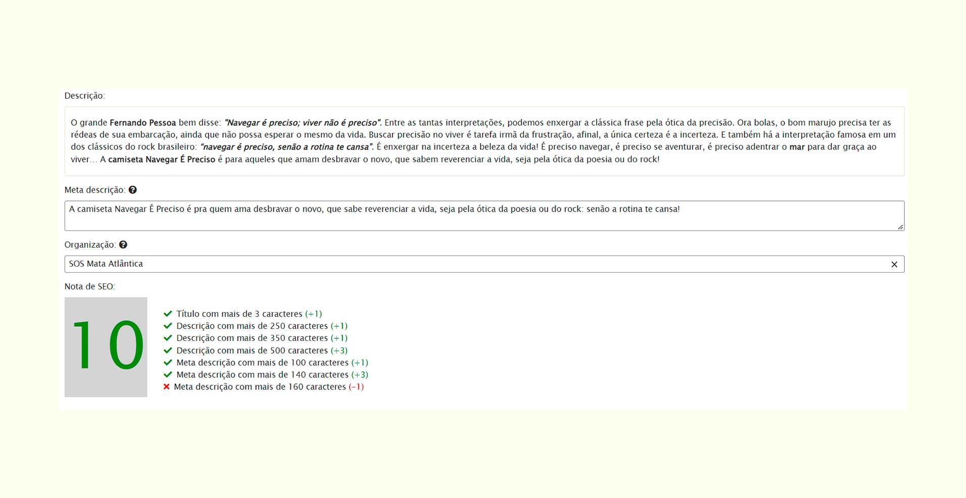 Uma Penca de Novidades: Score de SEO e Upload de Fotos